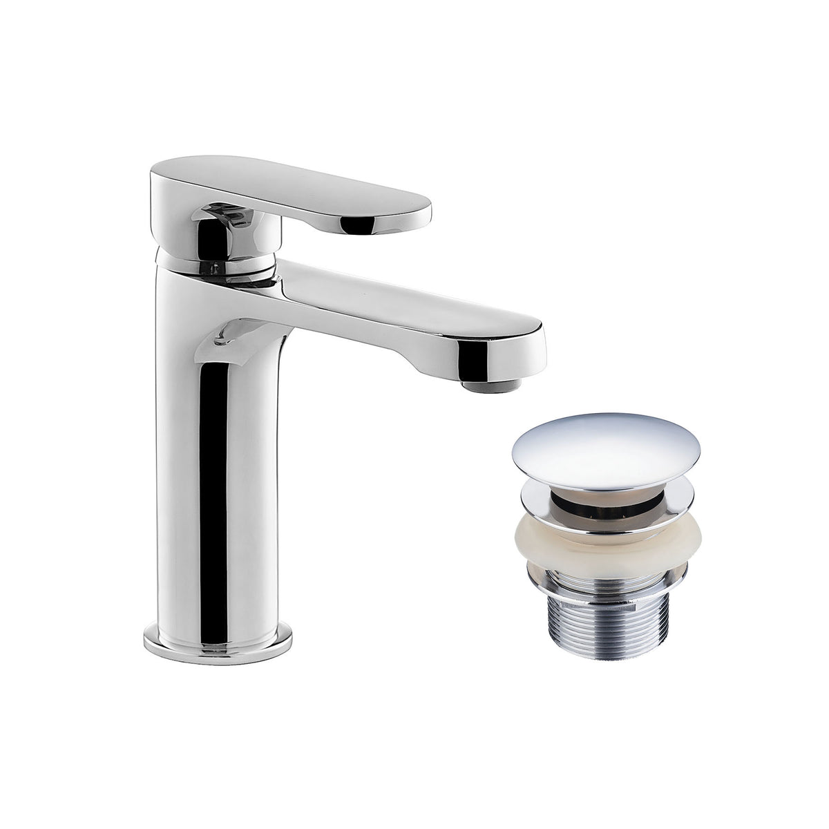 Moon Regular Basin Faucet W. Automatic Drain Plug Click-Clack-Brass ...
